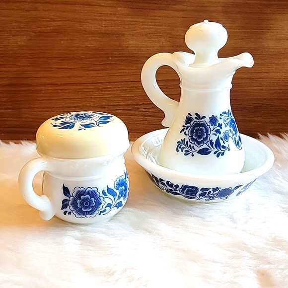Avon | Accents | Vintage 97s Avon Pitcher And Bowl And Avon Cup And Lid ...